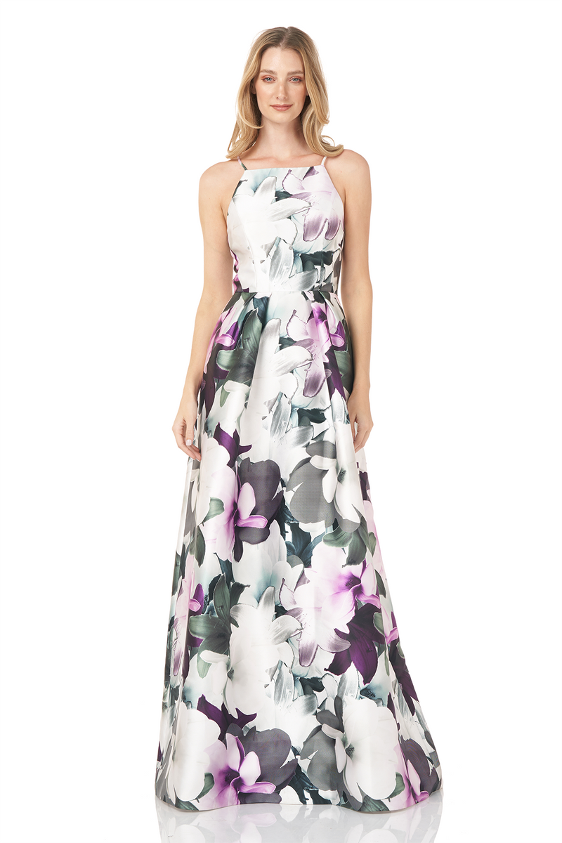 Floral Printed Gown – Kay Unger