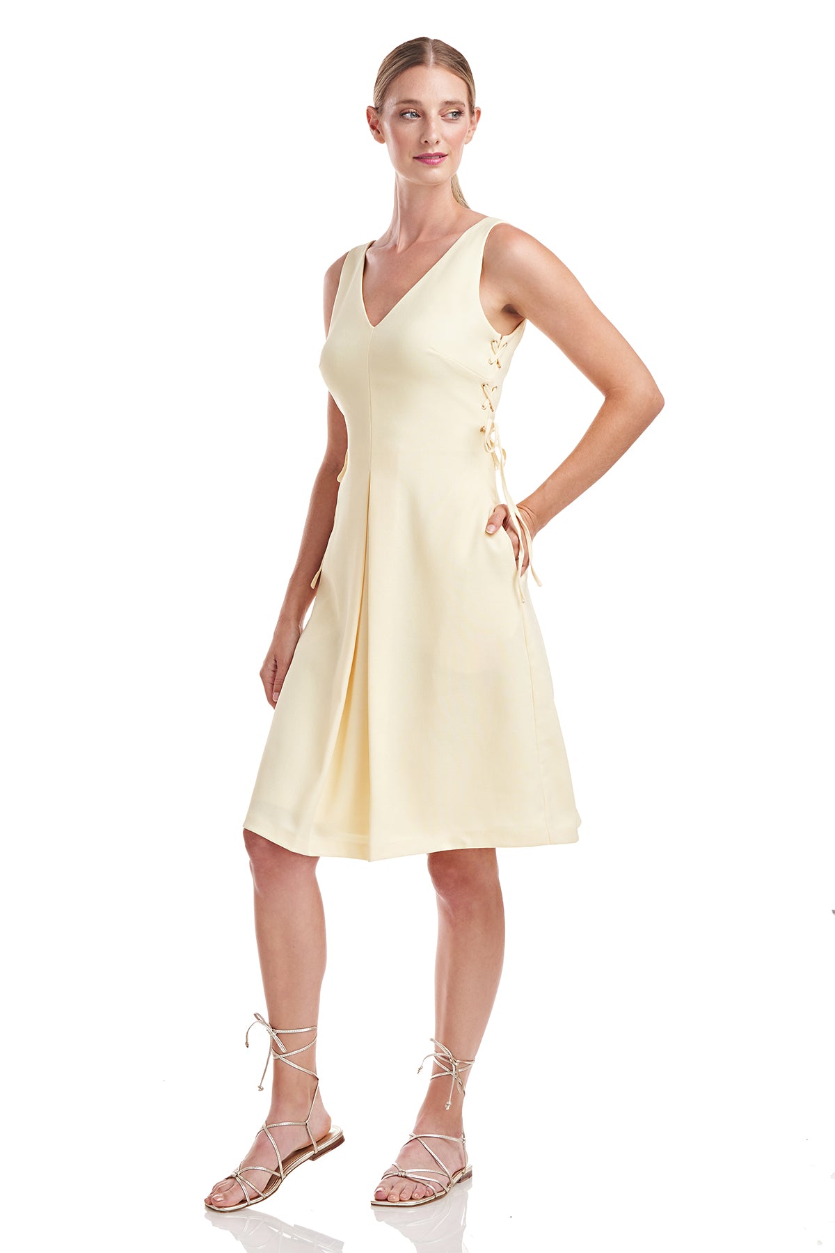 Magda Front Pleat Dress – Kay Unger